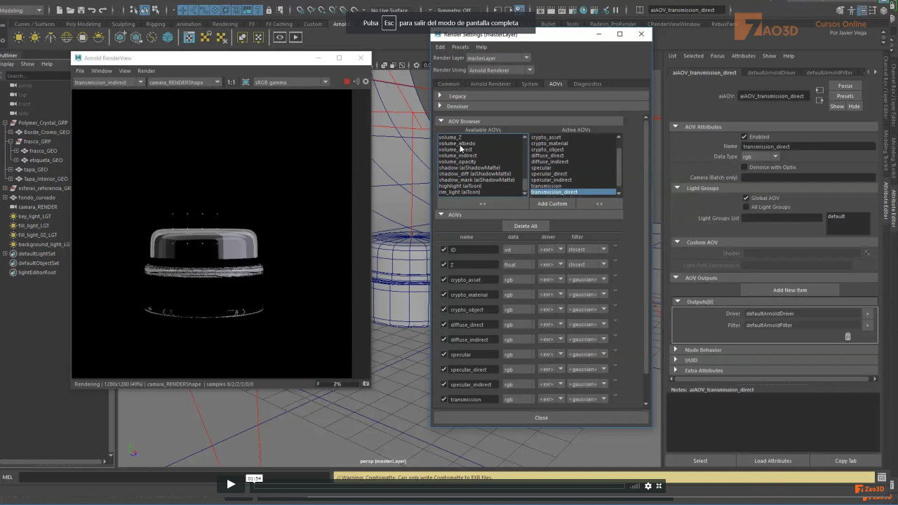 Creación de AOVs para la composición final | La Academia de Zao3D