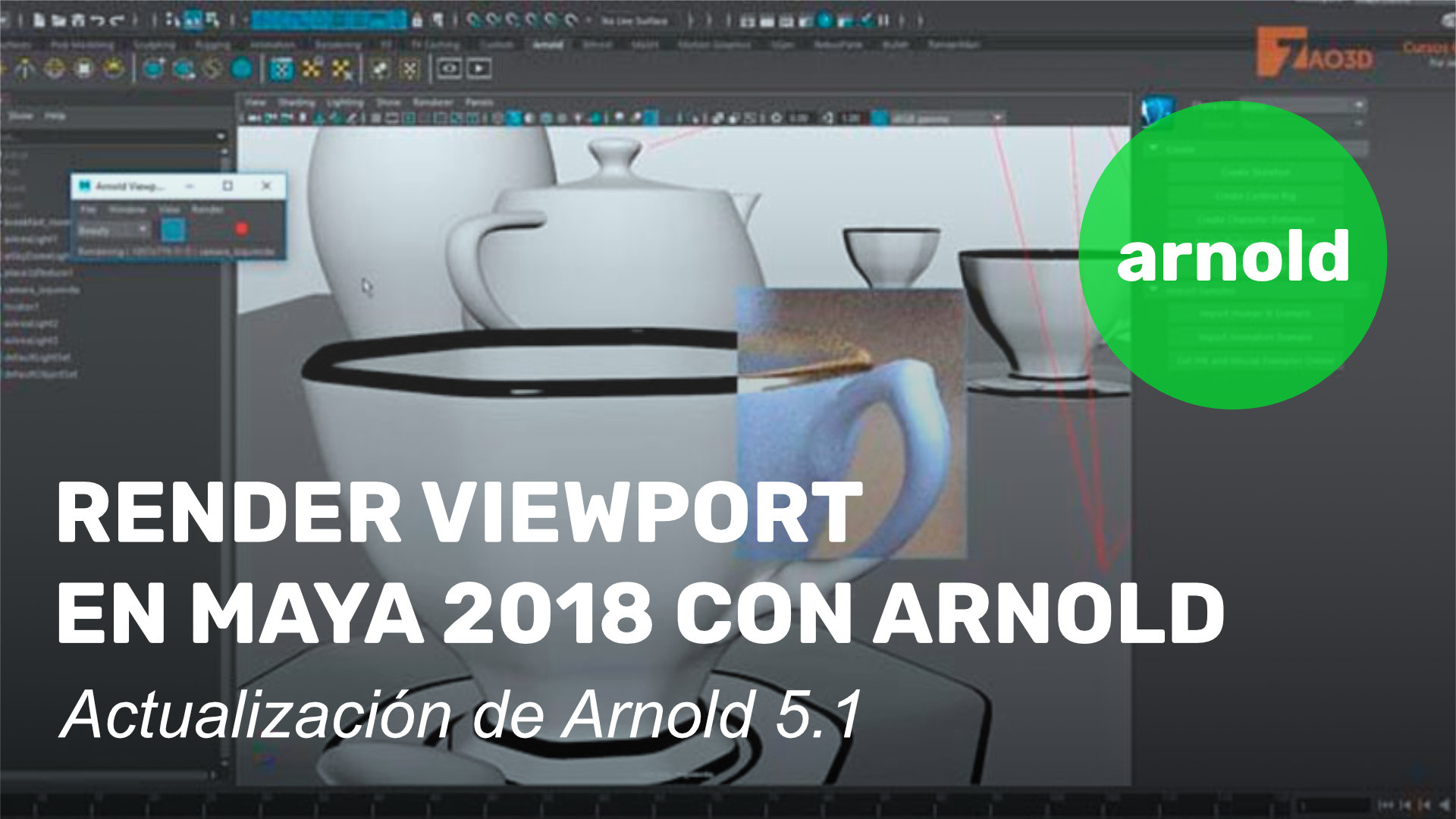 Render Viewport en Maya 2018 con Arnold | La Academia de Zao3D