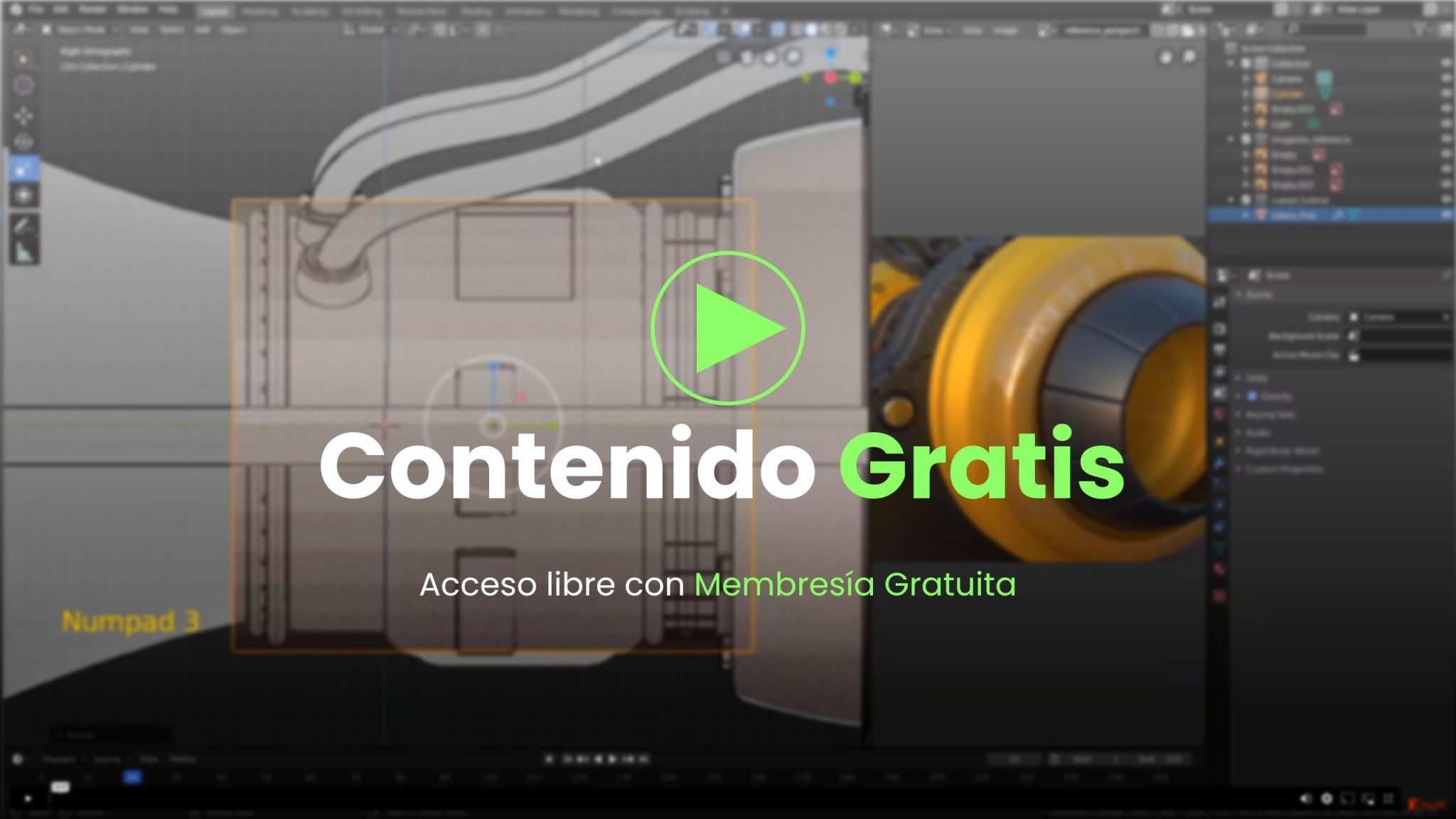 Modelado del cuerpo principal de la turbina 2 | La Academia de Zao3D