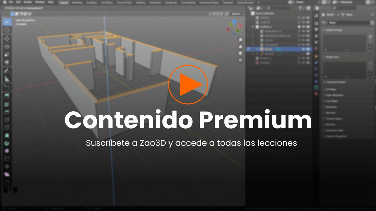 Modelar los muros | La Academia de Zao3D